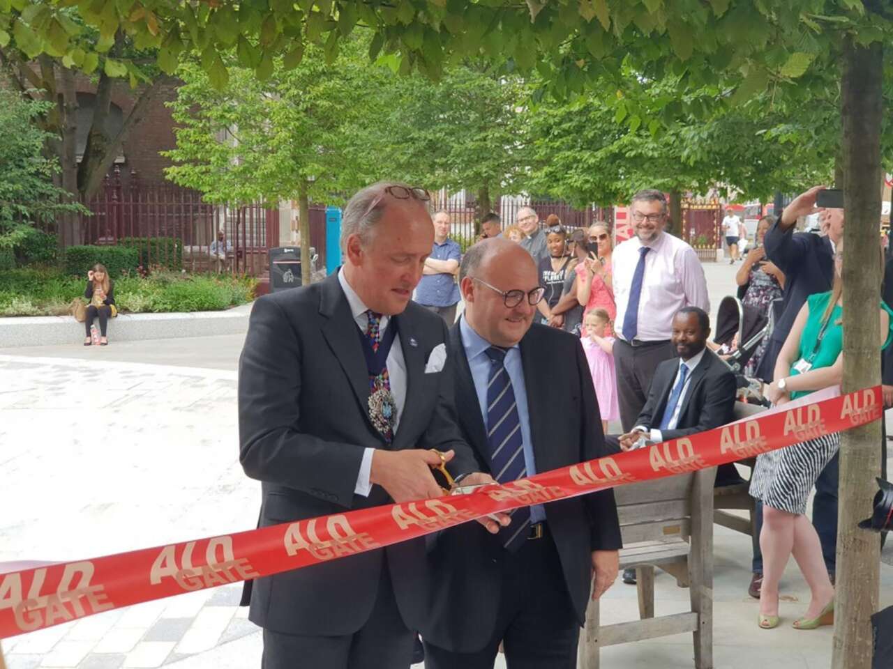 Ribbon-cutting ceremony signals official opening of Aldgate Square ... Ribbon-cutting ceremony signals official opening of Aldgate Square ...